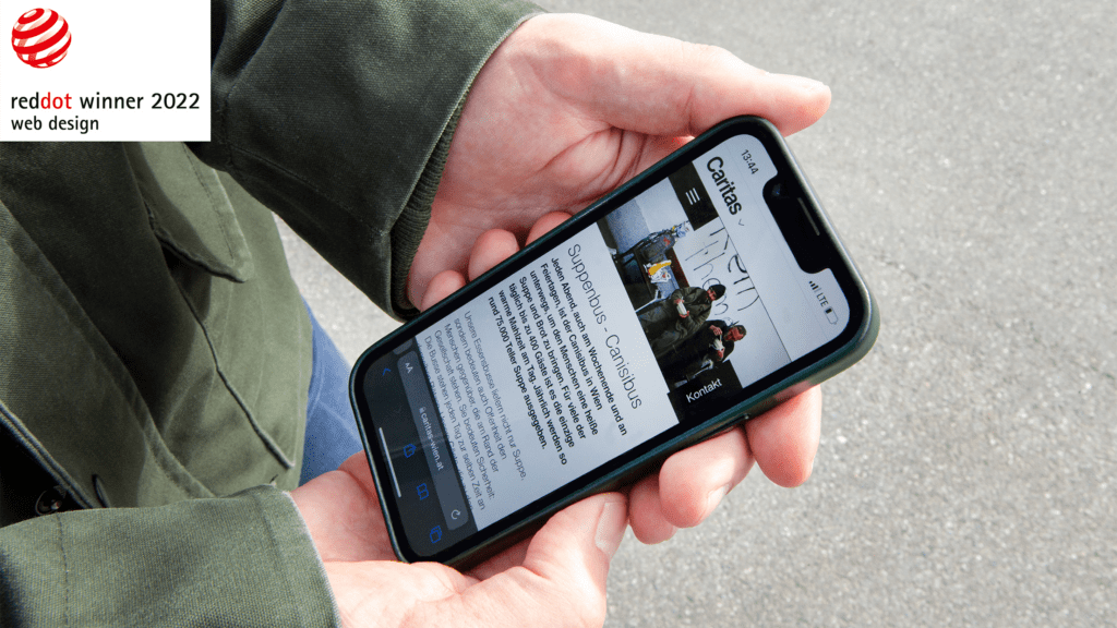 Caritas Österreich UI/UX Design — Eine Arbeit von i-kiu design